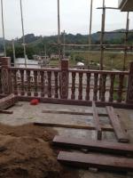 China G562 Crown Red Granite Baluster 1000-1500mm Maple Leaf Red Balustrade for sale