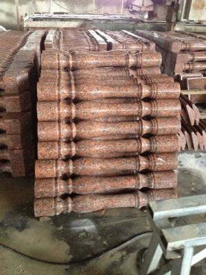 China G562 Crown Red Granite Baluster 1000-1500mm Maple Leaf Red Balustrade for sale