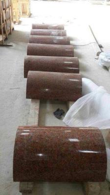 China G562 Maple Leaf Red Granite Column 20mm Crown Red Roman Column China Capao Bonito Granite Pillar for sale