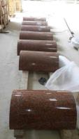 China Crown Red Granite Roman Column Custom Size Polished Maple Leaf Red Granite Column for sale
