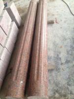 China Crown Red Granite Roman Column Custom Size Polished Maple Leaf Red Granite Column for sale