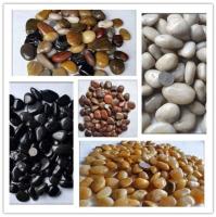 China Polished Yellow Cobble Stones 3-5cm Natural River Pebbles for Landscaping Decoration for sale
