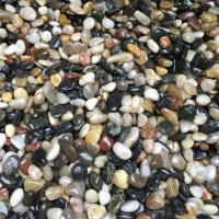 China Polished Multicolor Pebble Stones 2-3cm Natural River Cobbles for Landscaping Decoration for sale
