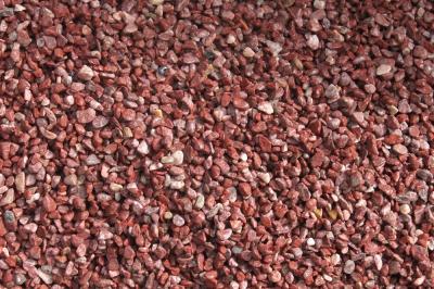 China Red Gravel Crushed Stone 1-3mm 3-5mm 5-8mm Landscaping Decorative Pebbles for sale