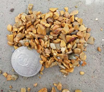 China Yellow Gravel Crushed Stone 1-3mm 3-5mm 5-8mm for Landscaping Decoration for sale