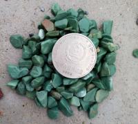 China Peacock Green Gravel Crushed Stone 1-3mm 3-5mm 5-8mm Landscaping Pebbles for sale