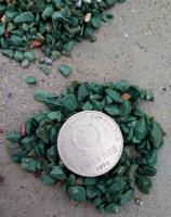 China Peacock Green Gravel Crushed Stone 1-3mm 3-5mm 5-8mm Landscaping Pebbles for sale
