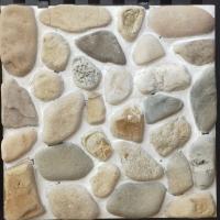 China Natural Multicolor Pebble Wall Stones 10-25cm for Indoor Outdoor Decoration for sale