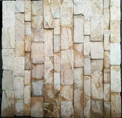China New Yellow Slate Tiles Natural Stone Flooring Pavers Wall Cladding 60x30cm for sale