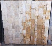China New Yellow Slate Tiles Natural Stone Flooring Pavers Wall Cladding 60x30cm for sale