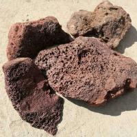 China Red Lava Stone Pebbles 2.5-3.5cm Natural Basalt Rock for Wall Cladding for sale
