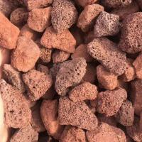 China Red Lava Stone Pebbles 2.5-3.5cm Natural Basalt Rock for Wall Cladding for sale