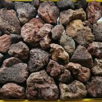 China Red Lava Stone Pebbles 2.5-3.5cm Natural Basalt Rock for Wall Cladding for sale