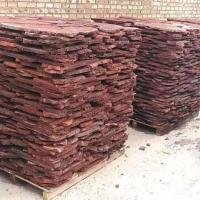 China Red Brown Lava Stone Random Flagstones 2.5-3.5cm Thickness for Wall Floor Decoration for sale