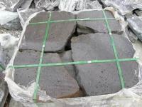 China Black Lava Stone Random Flagstones 2.5-3.5cm Thickness for Wall and Floor Decoration for sale