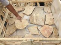 China New Yellow Slate Random Flagstones 2.5-3.5cm Thick Irregular Crazy Stones for Wall Floor Decoration for sale