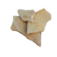 China New Yellow Slate Random Flagstones 2.5-3.5cm Thick Irregular Crazy Stones for Wall Floor Decoration for sale