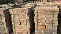 China New Yellow Slate Stepping Stones 60x30x3cm Natural Surface Split Edge Pavers for Garden Walkway for sale