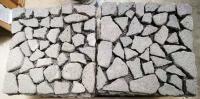 China Black Lava Meshed Flagstone 50x50cm Natural Basalt Wall Cladding Patio Stone for sale