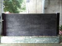 China Black Onyx Waterfall Wall Panel Chiseled Surface 600x150mm Natural Marble Stone for sale