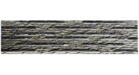 China Black Onyx Marble Stone Panels 600x150mm Chiseled Surface Waterfall Ledgestone for Wall Cladding for sale