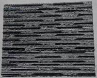 China Black Onyx Marble Stone Panels 600x150mm Chiseled Surface Waterfall Ledgestone for Wall Cladding for sale