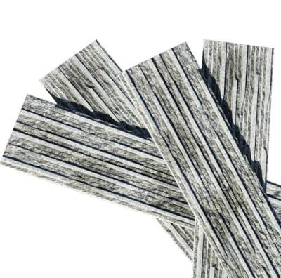 China Black Onyx Marble Stone Panels 600x150mm Chiseled Surface Waterfall Wall Cladding for sale