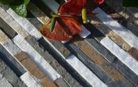 China White Quartzite Multicolor Slate Mini Stacked Stone Waterfall Ledgestone 600x150mm Real Stone Cladding for sale