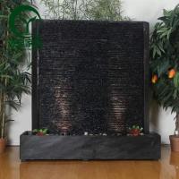 China Black Diamond Quartzite Ledgestone Waterfall Retaining Wall Panel 600x150mm for sale