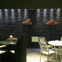 China Black Diamond Quartzite Ledgestone Waterfall Retaining Wall Panel 600x150mm for sale