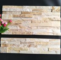 China New Yellow Slate Stacked Stone Veneer 600x150mm Natural Split Ledgestone for Wall Cladding for sale