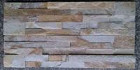 China New Yellow Slate Stacked Stone Veneer 600x150mm Natural Split Ledgestone for Wall Cladding for sale