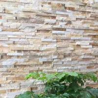 China New Yellow Slate Stacked Stone Veneer 600x150mm Natural Split Ledgestone for Wall Cladding for sale