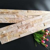 China New Yellow Slate Stacked Stone Veneer 600x150mm Natural Split Ledgestone for Wall Cladding for sale