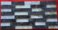 China Black White Marble Ledgestone 600x150mm Natural Stone Veneer for Wall Cladding for sale