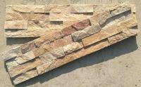 China Ivory Limestone Culture Stone 600x150mm Cream Yellow Ledger Panels Limestone Veneer for sale