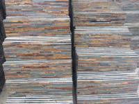 China Rust Slate Mini Culture Stone 600x150mm Multicolor Ledgestone for Wall Cladding for sale