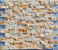 China Golden Yellow Marble Mosaic 305x305mm Natural Stone Wall Tile for Interior Decor for sale