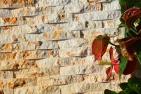 China Golden Yellow Marble Mosaic 305x305mm Natural Stone Wall Tile for Interior Decor for sale