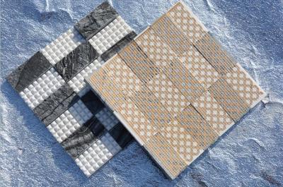 China Stone Wall Mosaic Tiles, Interior Stone Mosaic Pattern, Mosaic Wall Cladding, Mosaic Sheet for sale