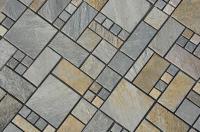 China Oyster Quartzite Mosaic 305x305mm Natural Stone Wall Tile for Interior Decor for sale