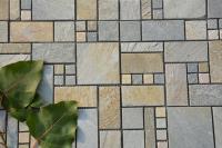 China Oyster Quartzite Mosaic 305x305mm Natural Stone Wall Tile for Interior Decor for sale
