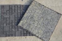 China Black Slate Mosaic Tile 305x305mm Natural Stone Wall Tile for Interior Decor for sale