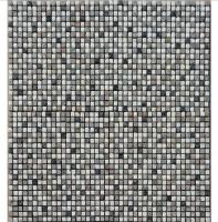 China Oyster White Black Quartzite Mosaic Tile 305x305mm Natural Stone Wall Tile for Interior Decor for sale