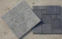 China Black Slate Mosaic Tile 305x305mm Natural Stone Wall Tile for Interior Decor for sale