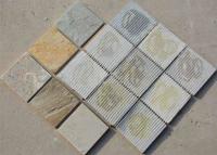China Oyster Quartzite Mosaic 305x305mm Natural Stone Wall Tile for Interior Decor for sale