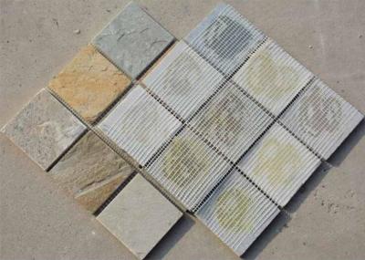 China Oyster Quartzite Mosaic 305x305mm Natural Stone Wall Tile for Interior Decor for sale