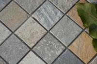 China Oyster Quartzite Mosaic 305x305mm Natural Stone Wall Tile for Interior Decor for sale