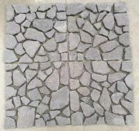 China Black Lava Stone Mosaic 305x305mm Natural Basalt Wall Tile for Interior and Exterior Decor for sale