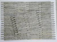 China Green Quartzite Mosaic Wall Tile 305x305mm Natural Stone Mosaic for Interior Decor for sale
